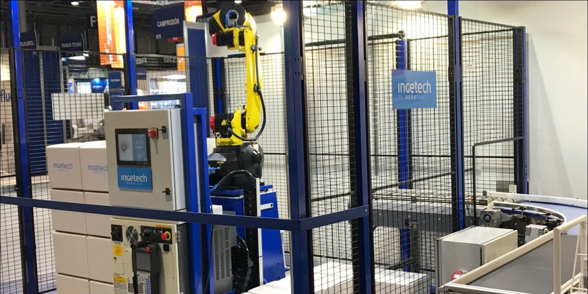 Células compactas de paletizado por robot. Ingetech Robotics